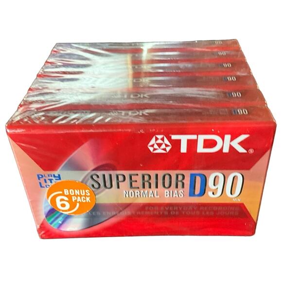 TDK | Media | New Sealed Bonus 6pack Of Tdk Superior D9 Audio Cassette ...
